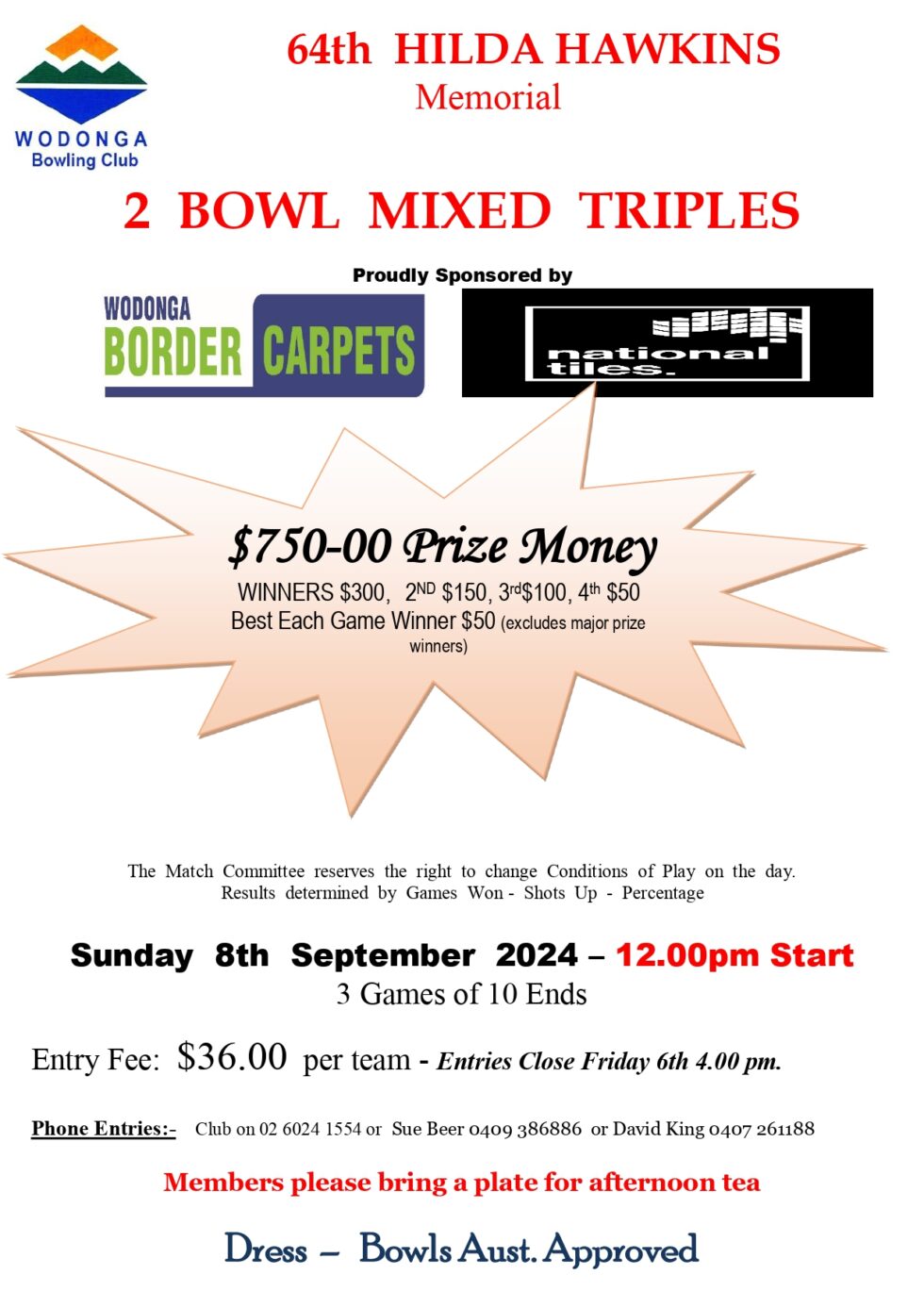 What's On - Wodonga Bowling Club | our club is your club
