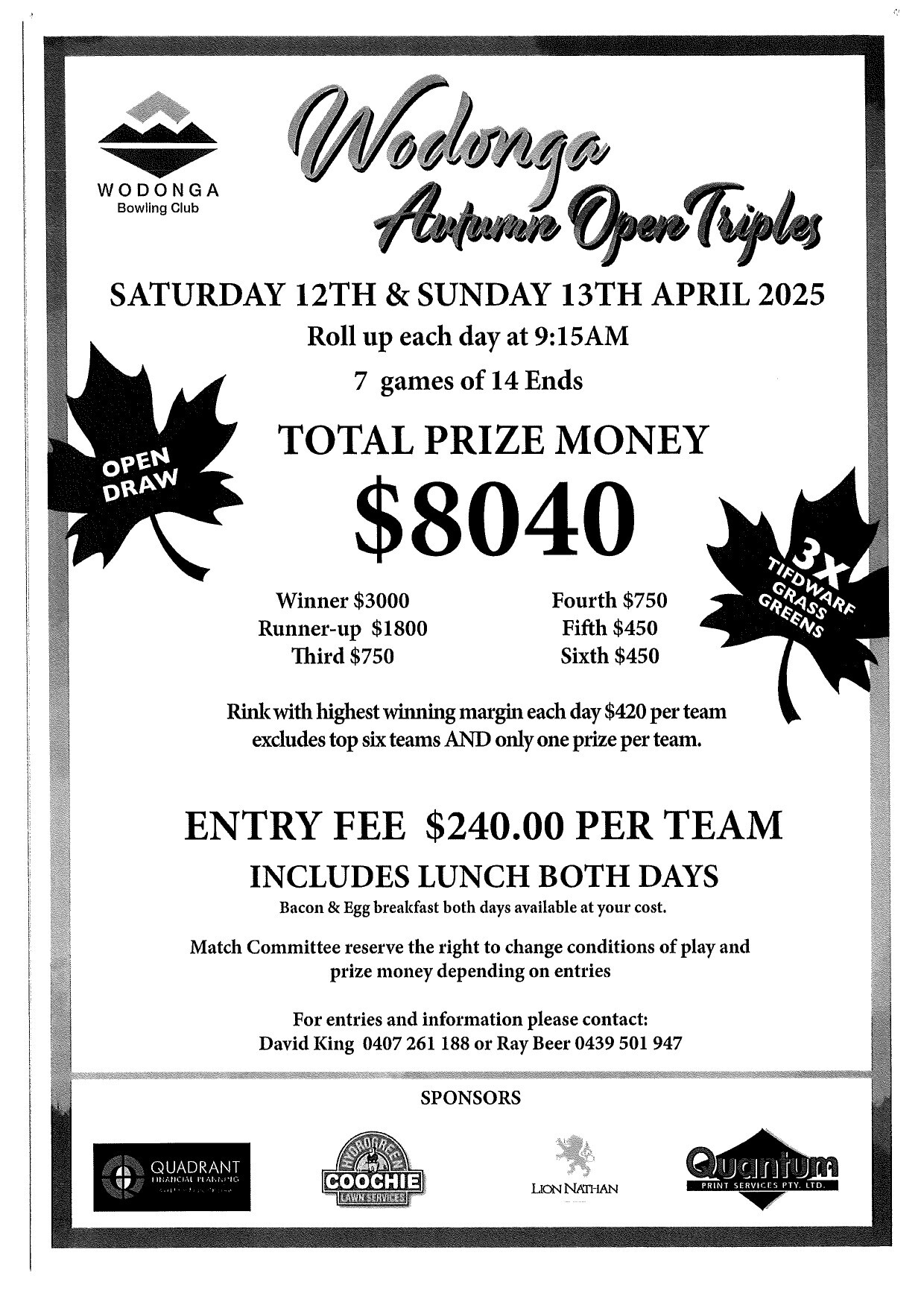 What's On - Wodonga Bowling Club | our club is your club